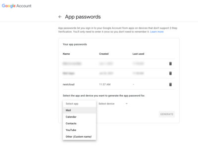 Connecting a Gmail Address to Nextcloud Mail Client | canWork Cloud